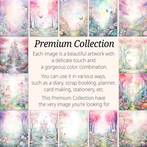 25 Pastel Enchanted Fairy Forest Digital Paper, Soft Pastel Shade ...