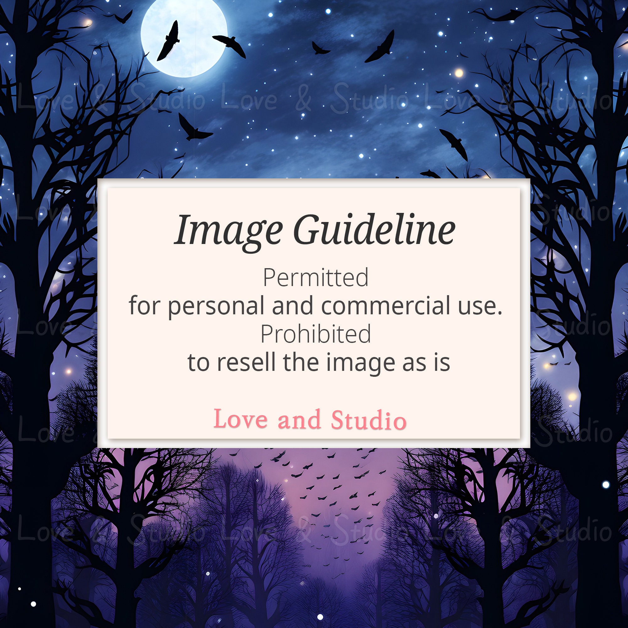 25 Mysterious Night Sky Digital Paper Watercolor Halloween - Etsy