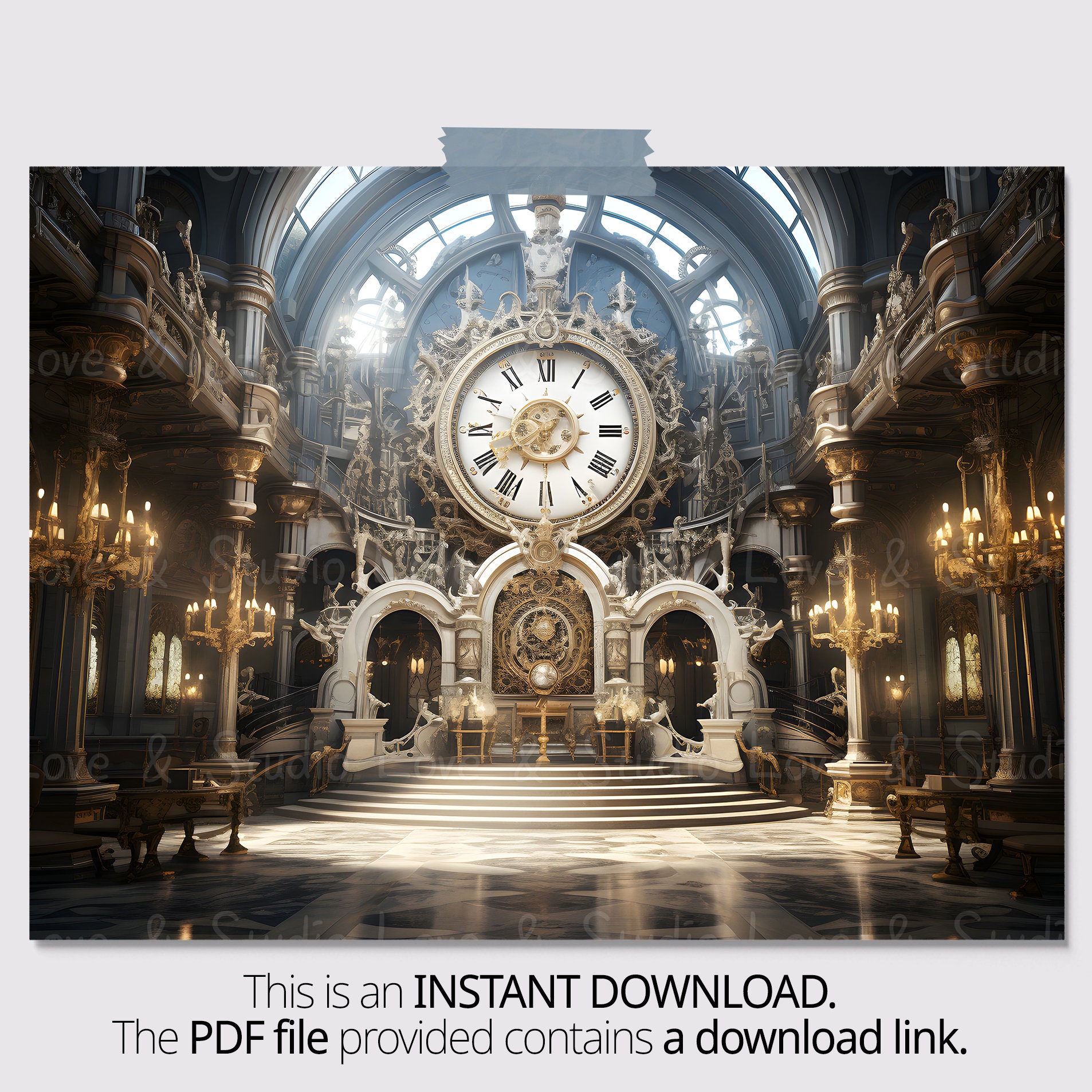 25 the Clockwork Ballroom Digital Paper, Amazing Fantasy Creature ...