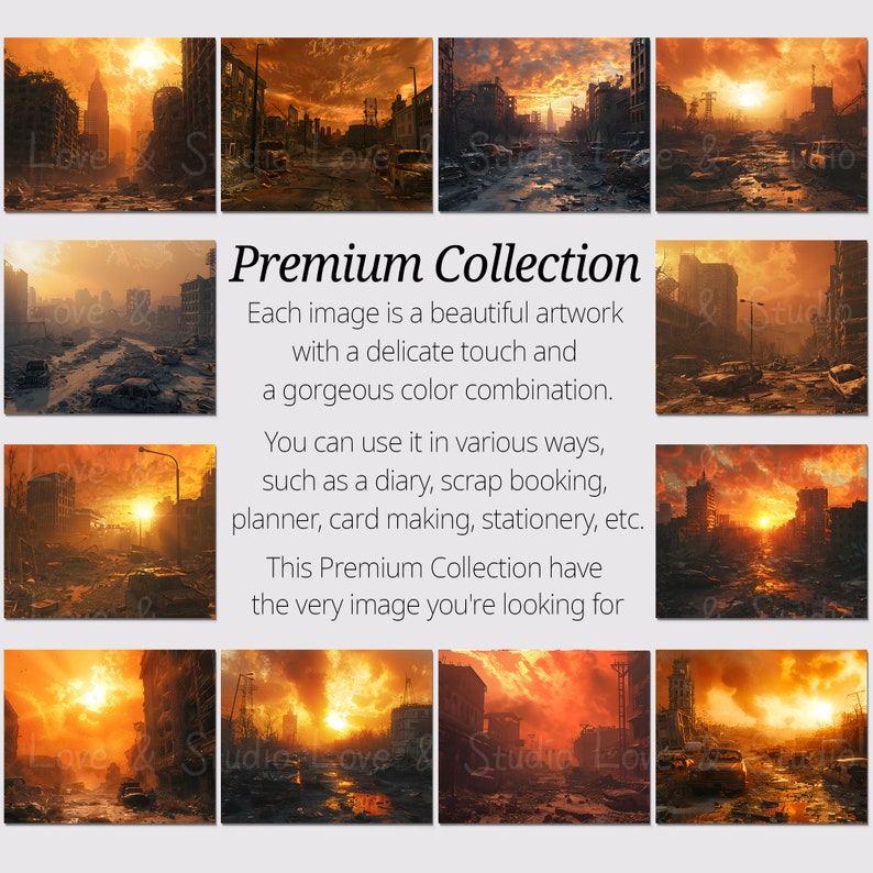 25 Nuclear Fallout Digital Paper, Dystopian, Post Apocalyptic World ...