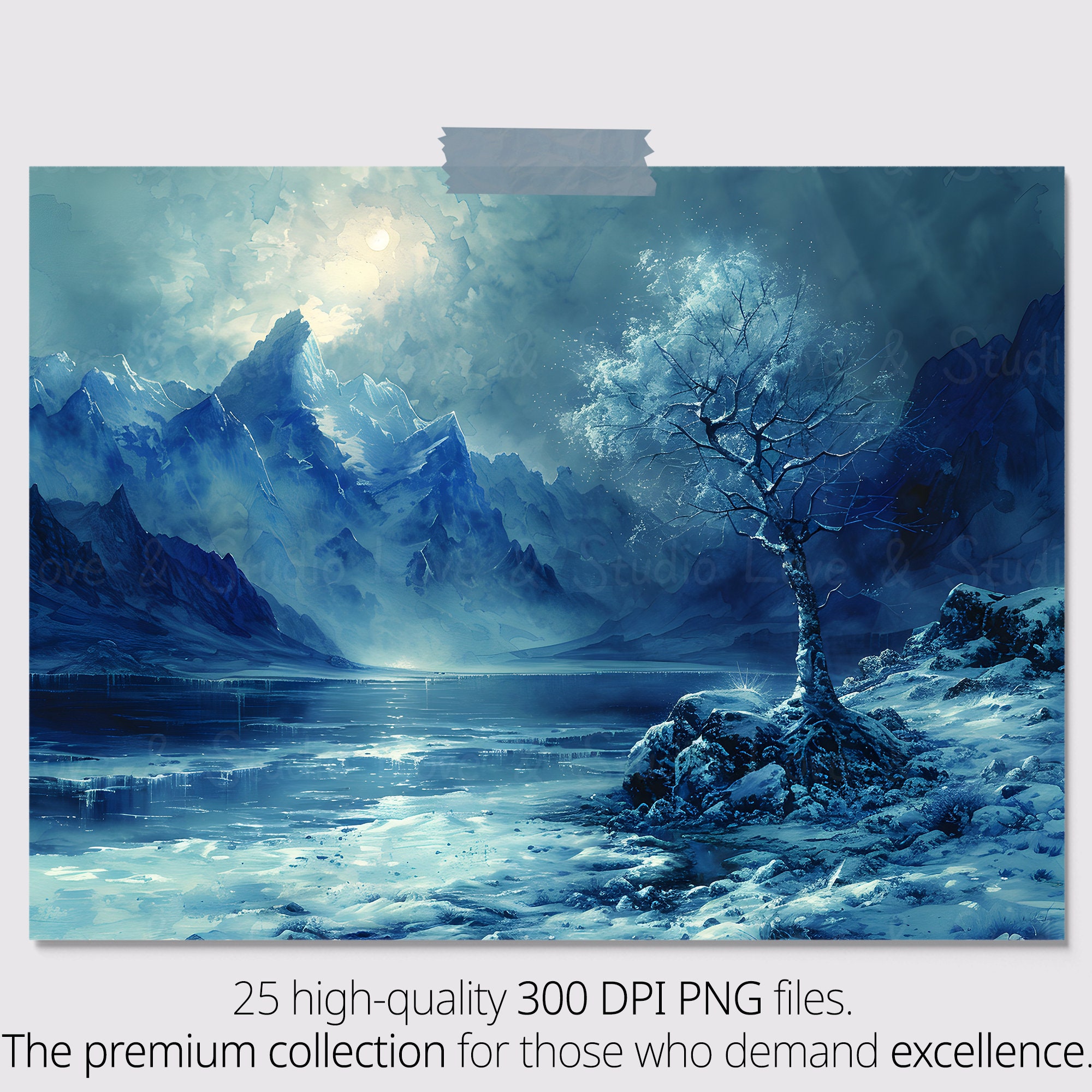 25 the Frozen Wasteland Digital Paper, Printable Dark Fantasy ...