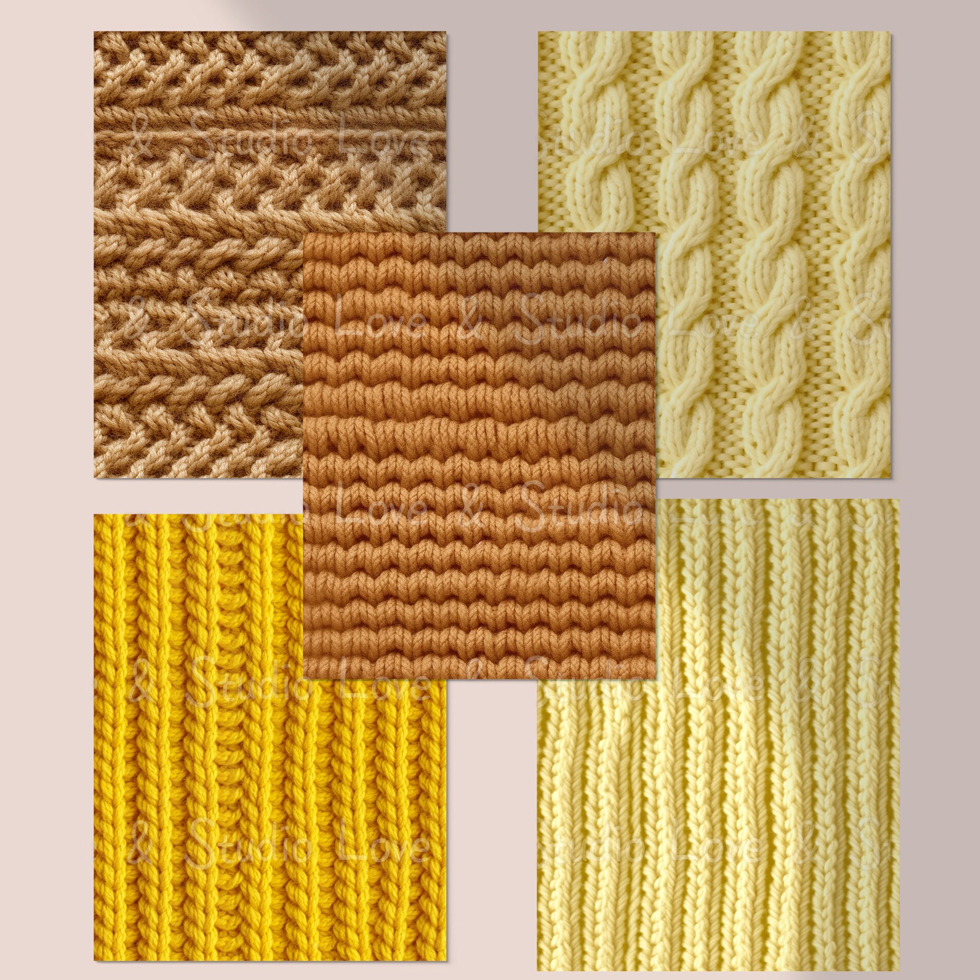 25 Seamless Knitting Digital Paper Packages Real Knit - Etsy