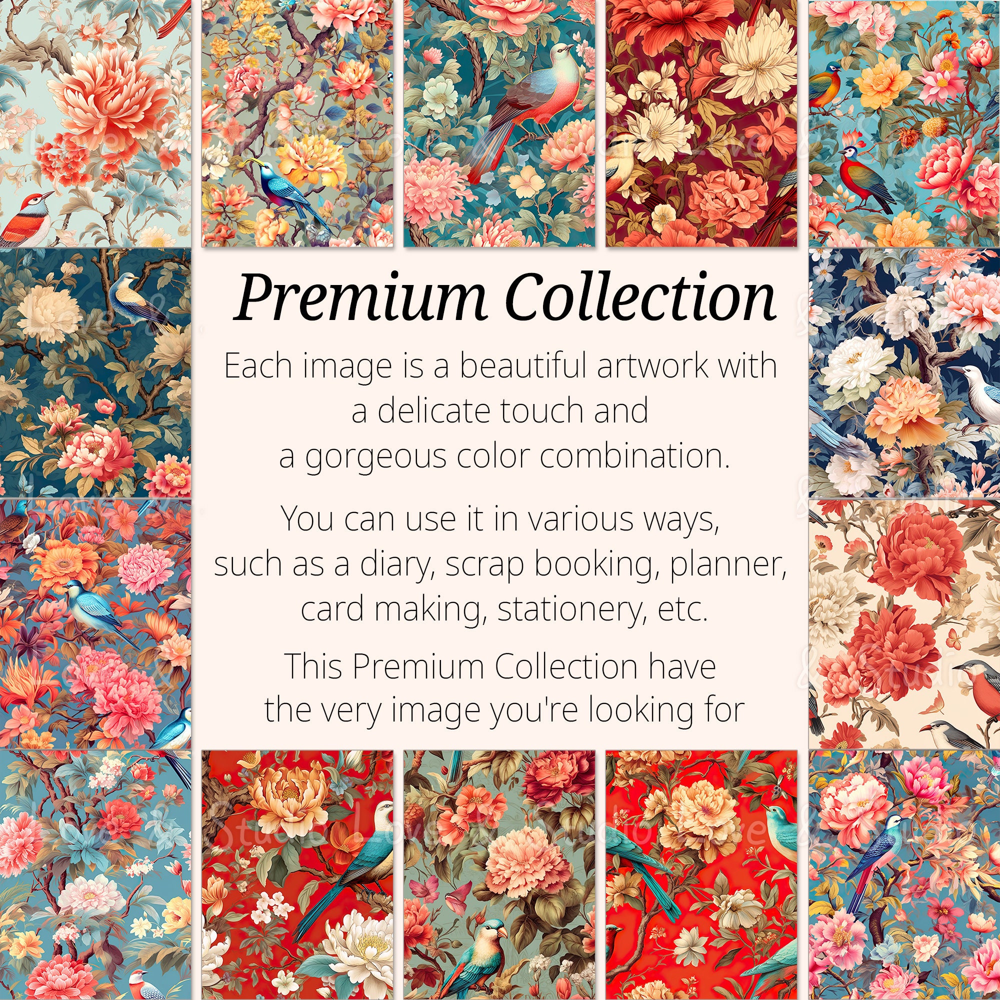 50 Chinoiserie Pattern Seamless Pattern, Vintage Oriental Birds and ...