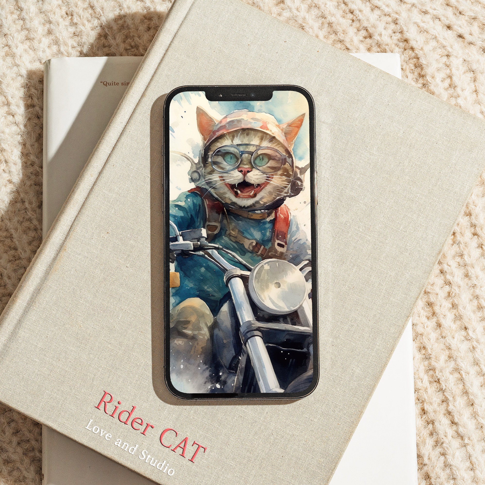 25 Watercolor Cat Clipart Rider Cat. A Cat Running on a - Etsy