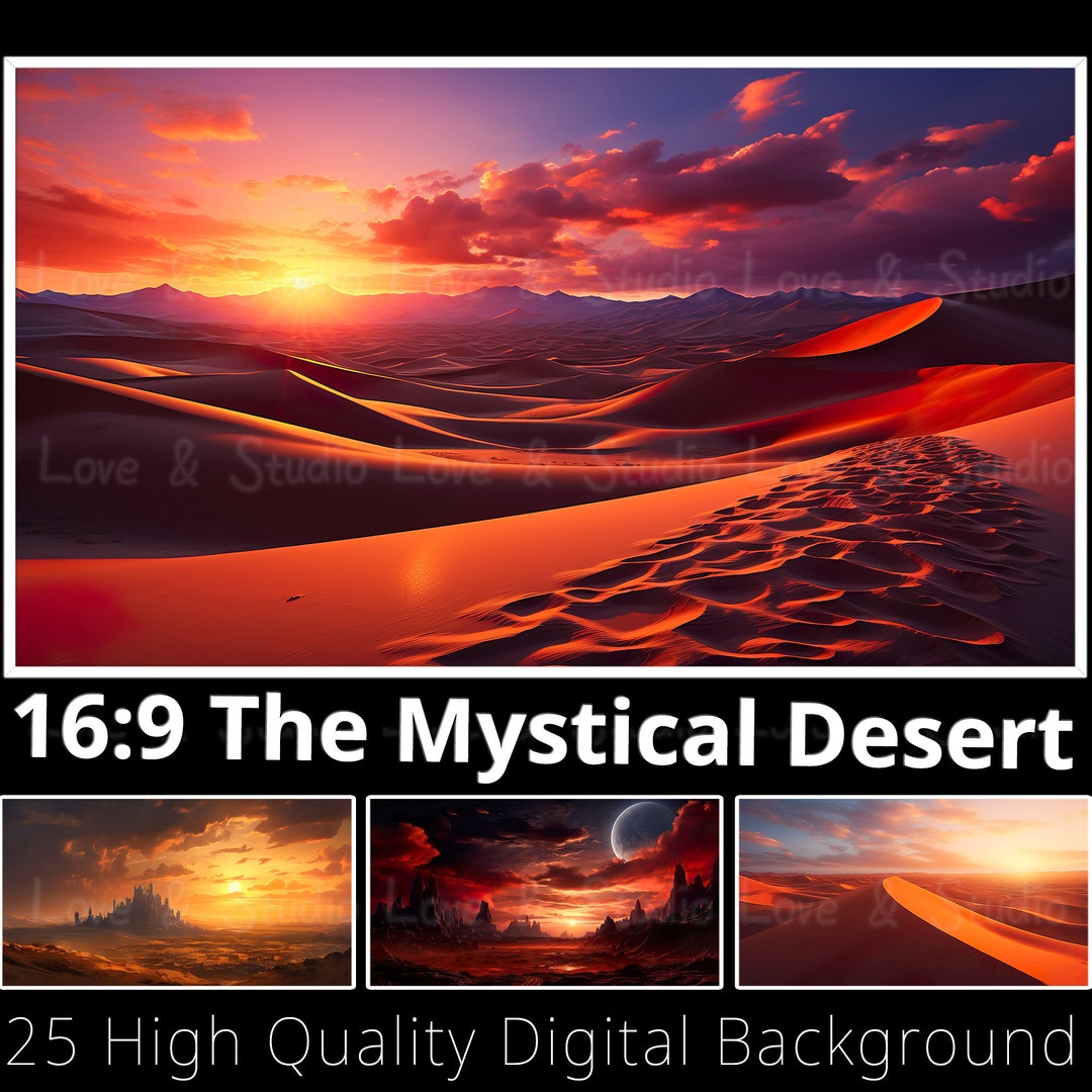 16:9 the Mystical Desert Digital Background. 25 Samsung Frame TV Art ...