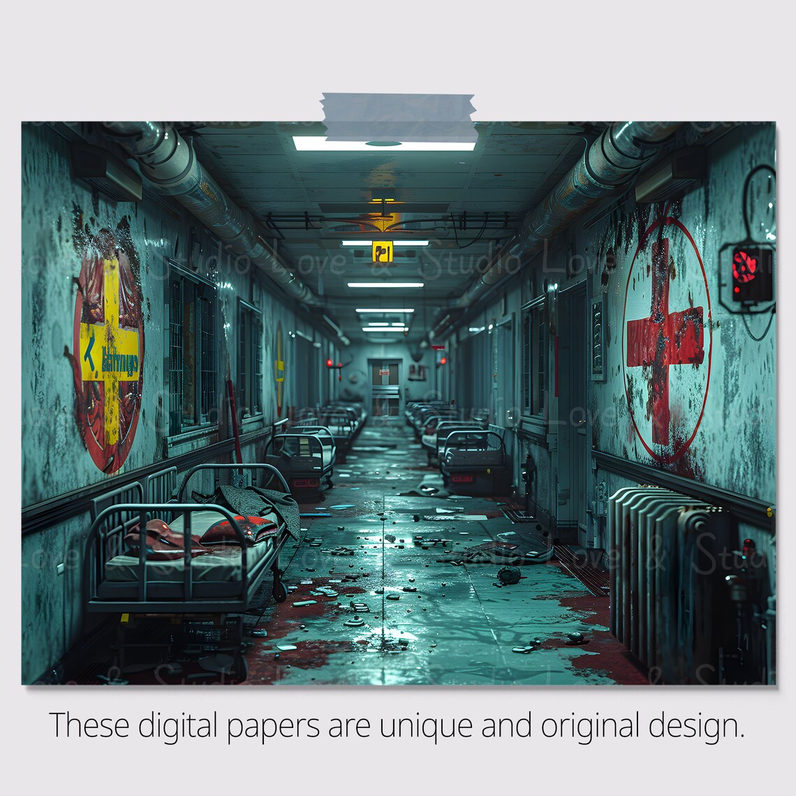 25 Pandemic Outbreak Digital Paper, Dystopian, Post Apocalyptic Artwork ...