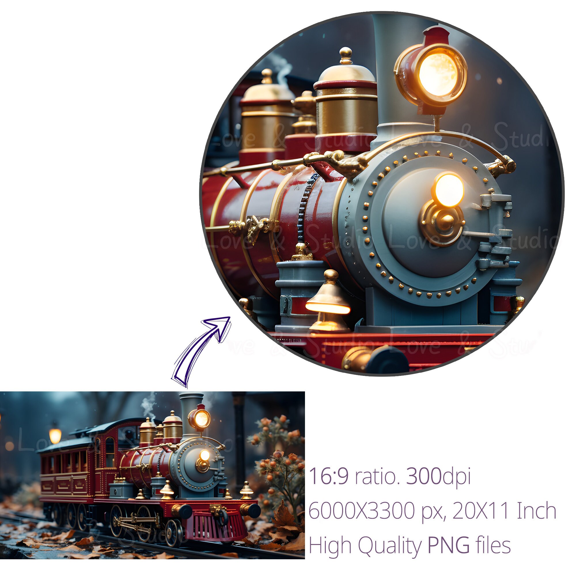 16:9 Toy Train Journey Digital Background. 25 Samsung Frame TV Art ...