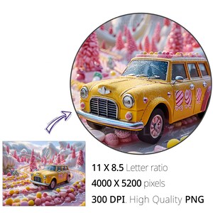 25 the Candyland Cruiser Car Digital Paper, Printable Adventure Vehicle ...