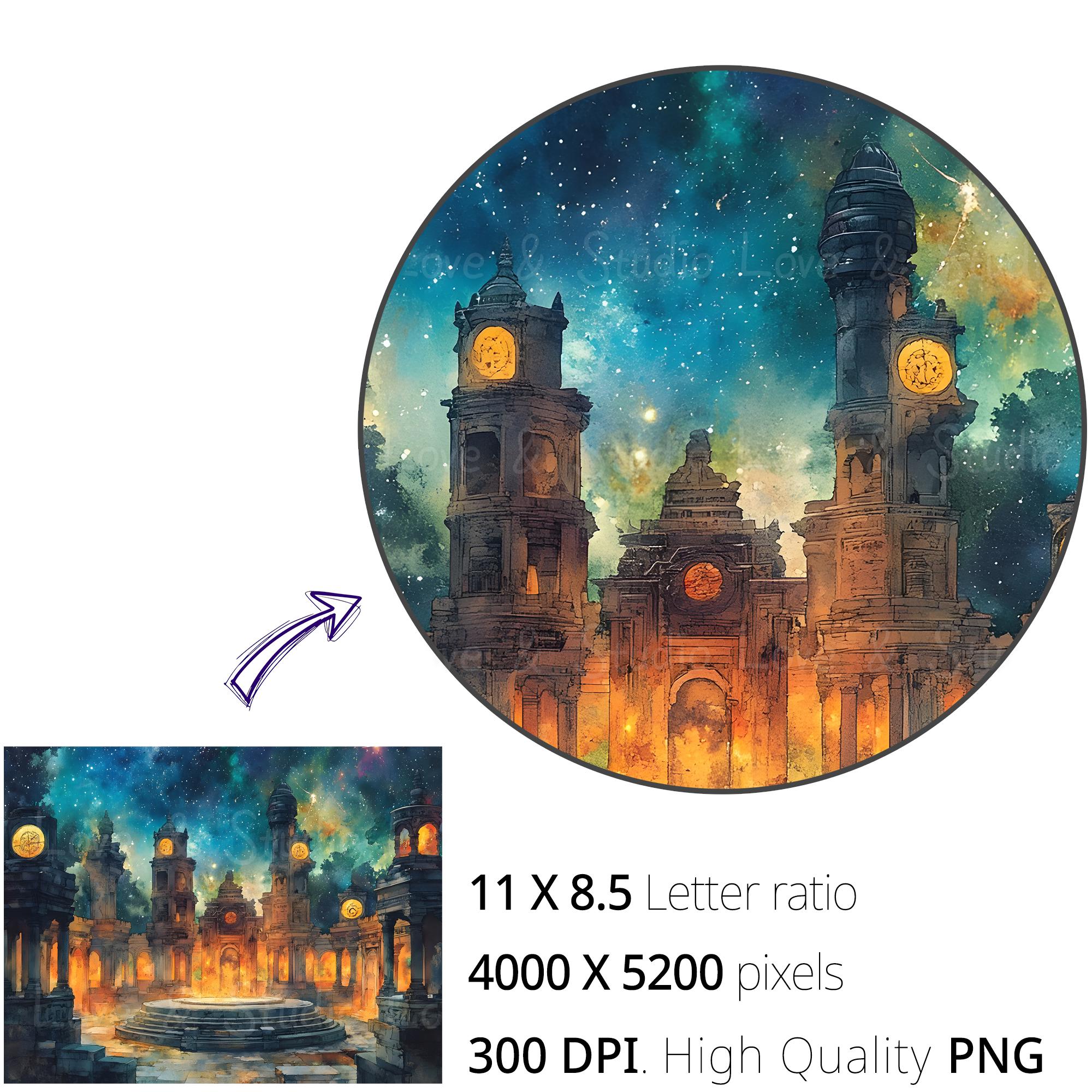 25 Celestial Time Temple Digital Paper, Magical Zodiac Story. Fantasy ...