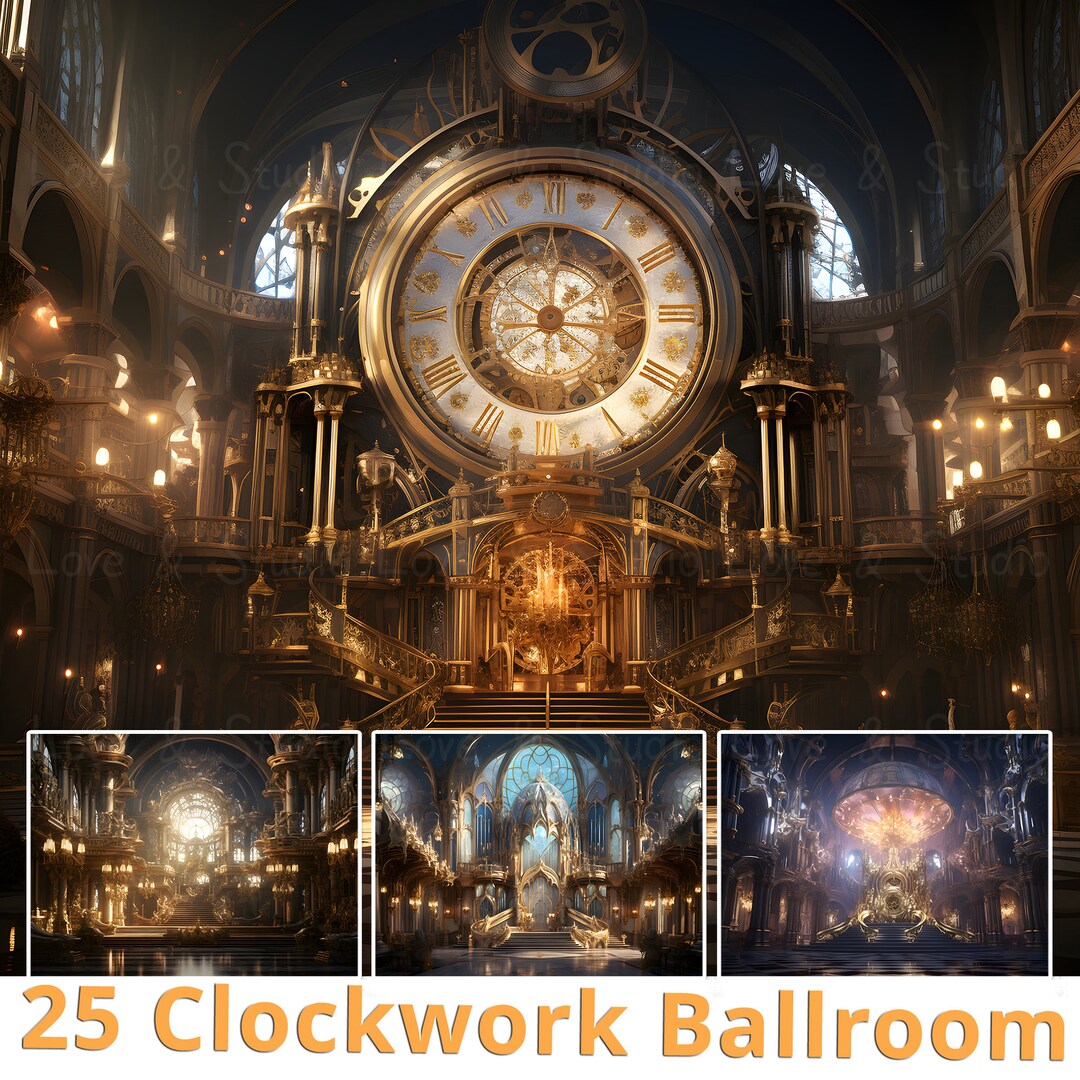 25 the Clockwork Ballroom Digital Paper, Amazing Fantasy Creature ...