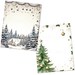 25 Christmas Trees Printable Letter Paper, Watercolor X-mas Page Border ...