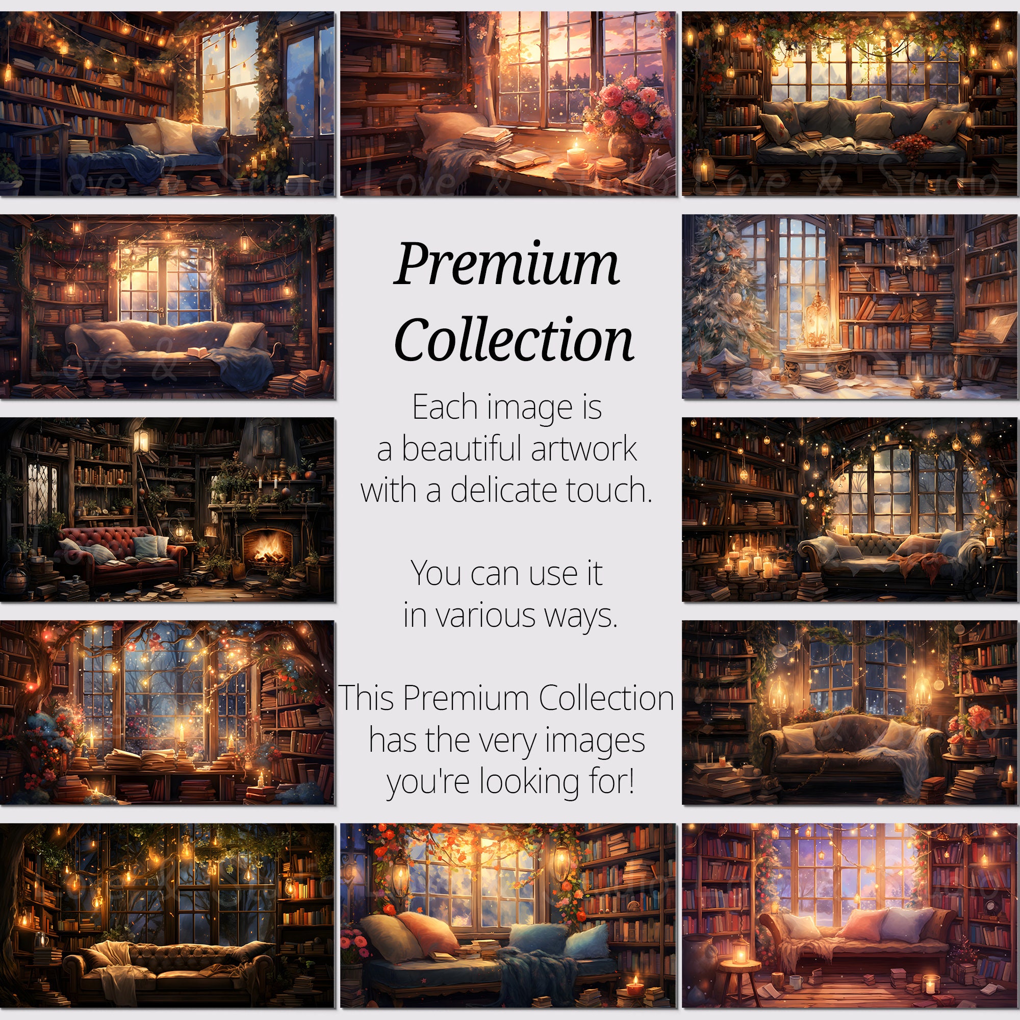 16:9 Holiday Book Nook Digital Background. 25 Samsung Frame TV Art ...