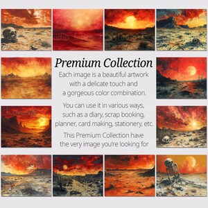 25 the Desolate Desert Digital Paper, Printable Dark Fantasy Background ...