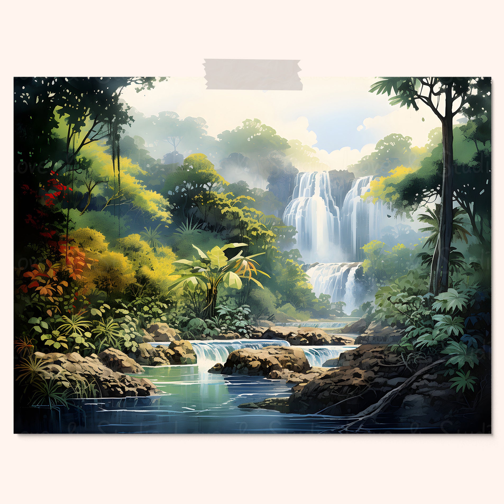 25 the Amazon Rainforest Digital Paper, Watercolor Tropical South ...