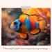 25 Colorful Striped Dancing Fish Portrait Digital Paper, Printable ...