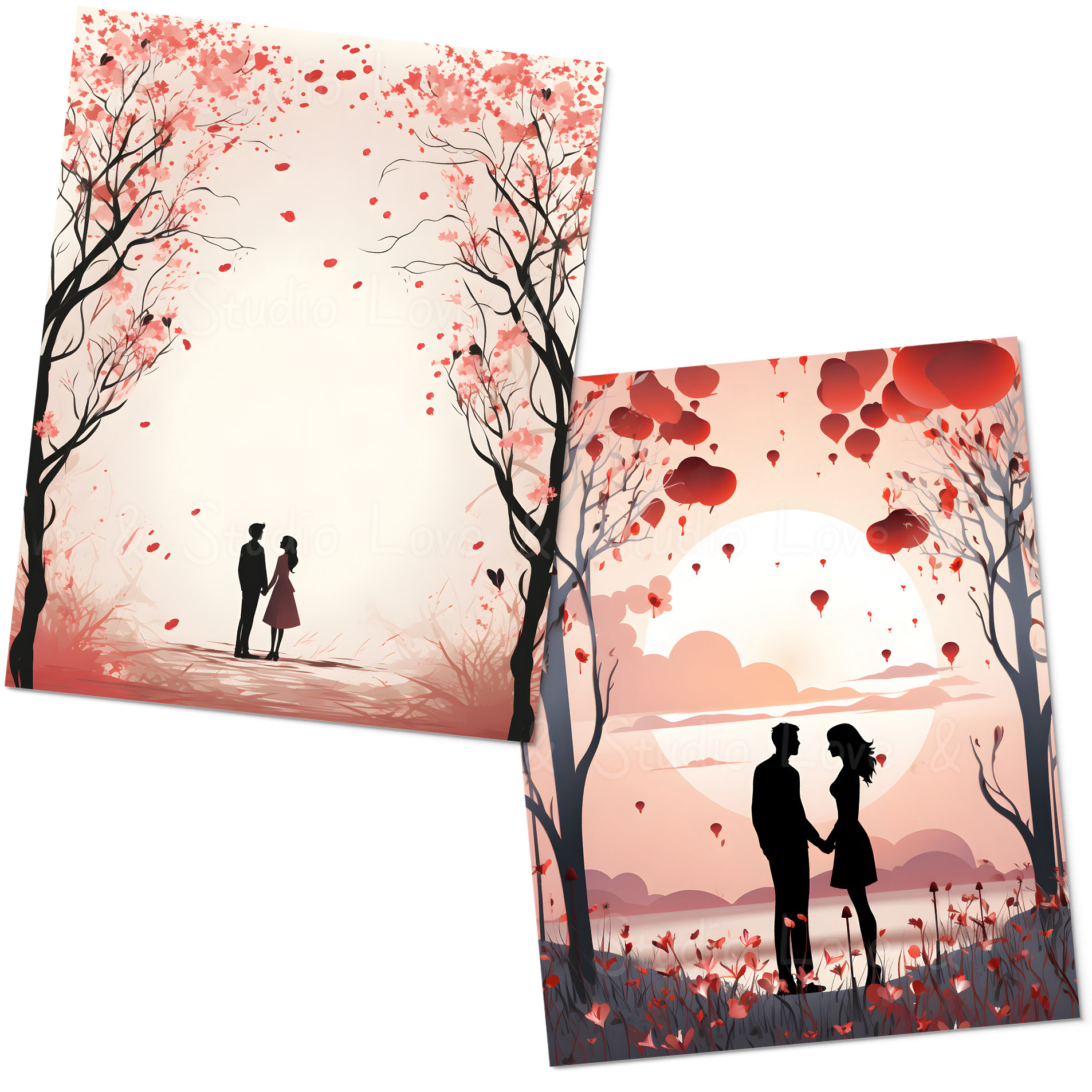 25 Couples in Love Printable Letter Paper Valentine's Day - Etsy