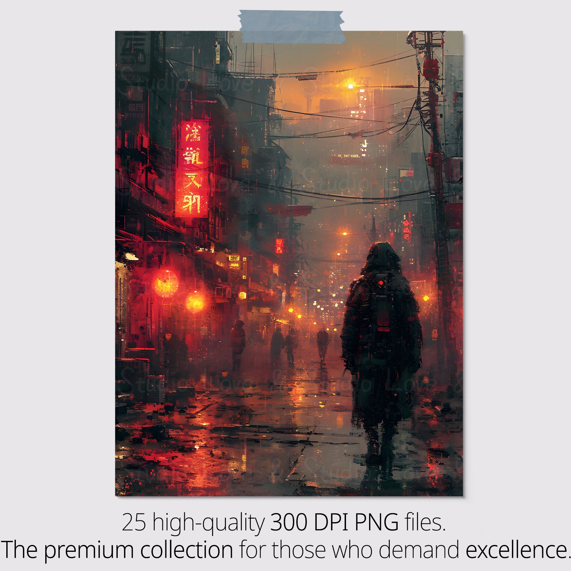 25 Dystopian Suburb Digital Paper, Printable Dystopian Futurescape ...