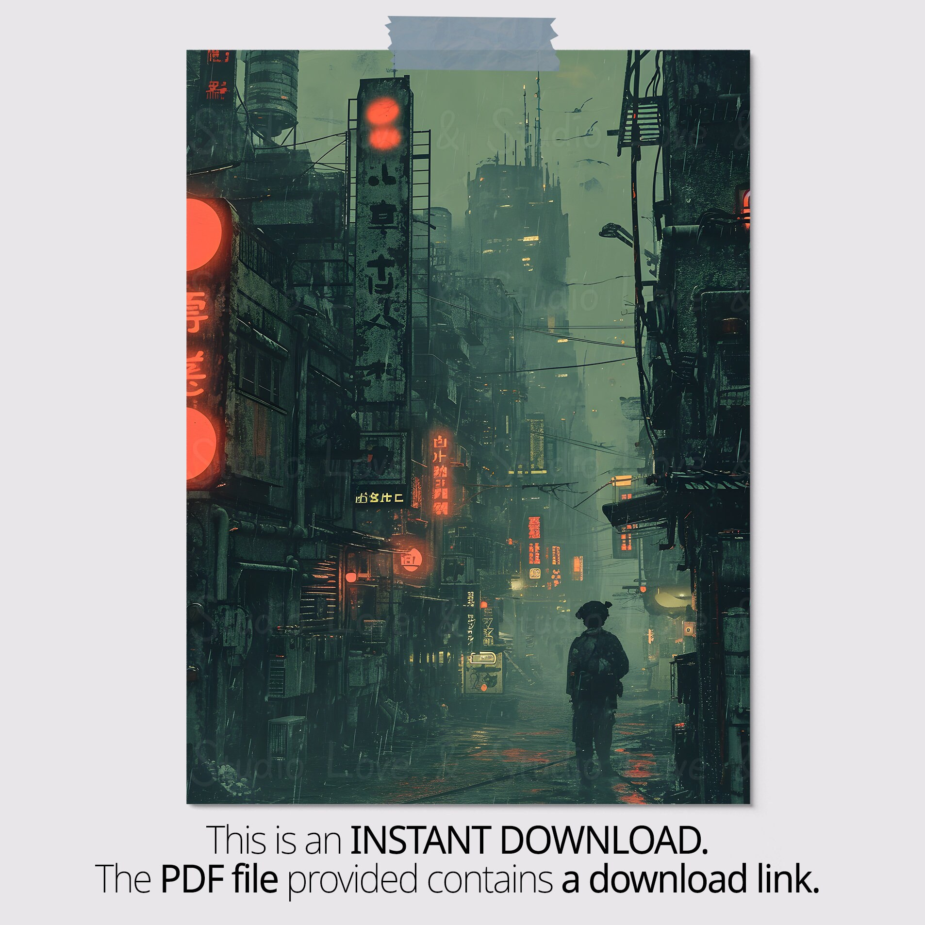 25 Dystopian Suburb Digital Paper, Printable Dystopian Futurescape ...