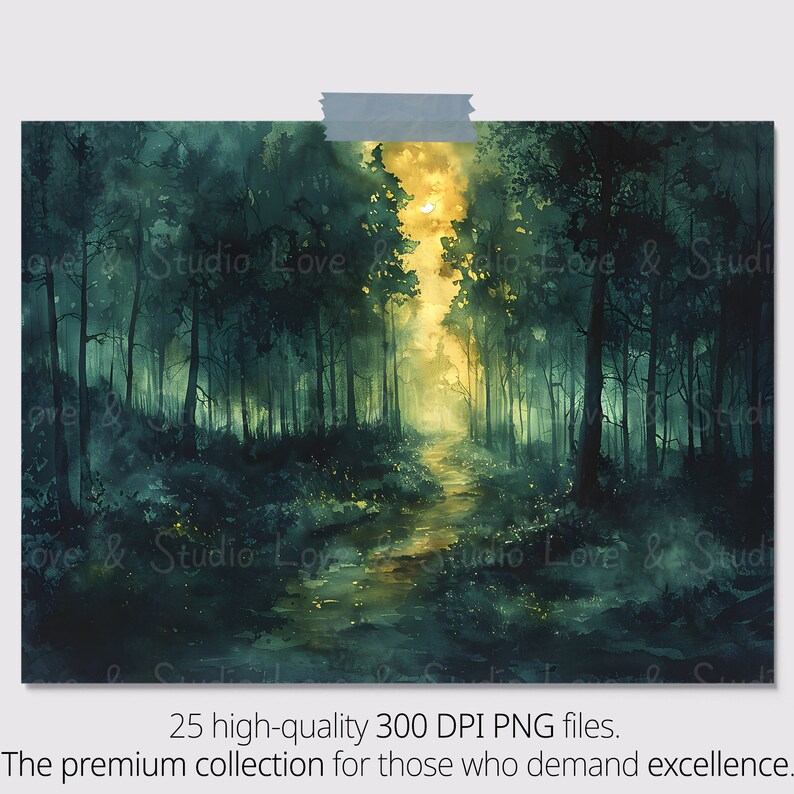25 the Blighted Forest Digital Paper, Printable Dark Fantasy Background ...