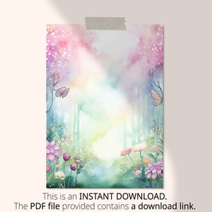25 Pastel Enchanted Fairy Forest Digital Paper, Soft Pastel Shade ...