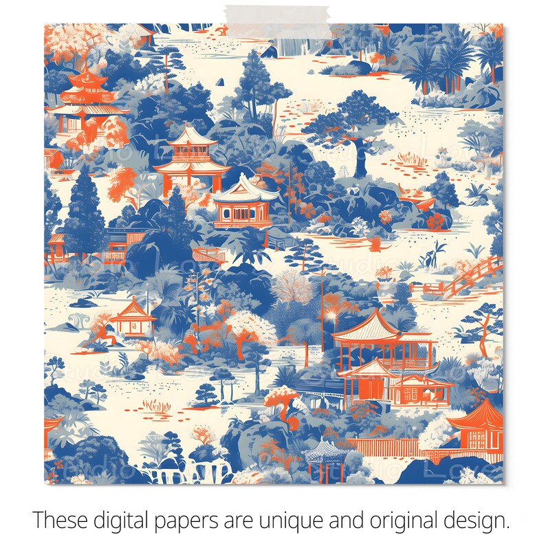 25 the Chinoiserie Seamless Pattern, the Traditional Motifs Digital ...