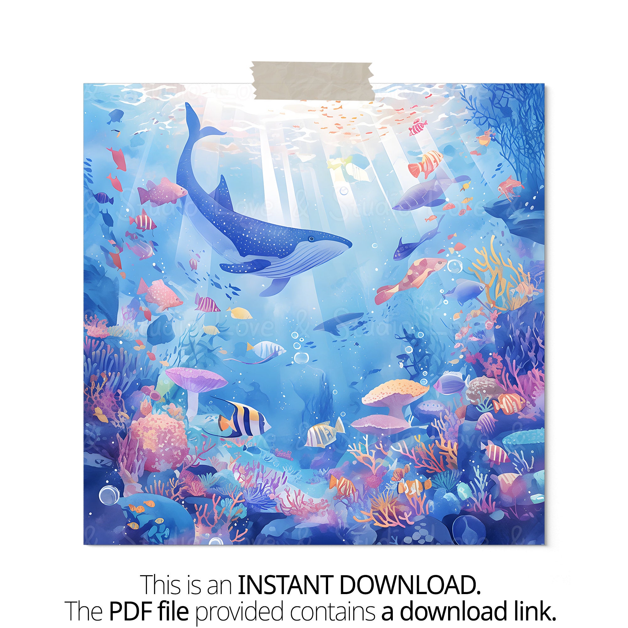 25 Underwater Adventure Digital Paper. Aquatic Themes Clipart, School ...