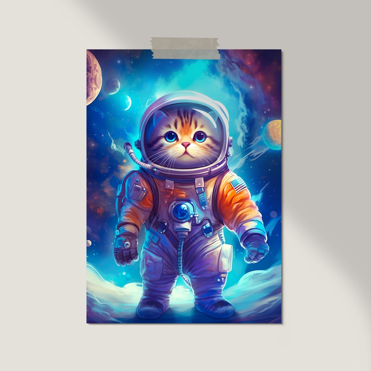 8 Cats Astronaut Clipart High-quality JPG Files Cat Lovers - Etsy