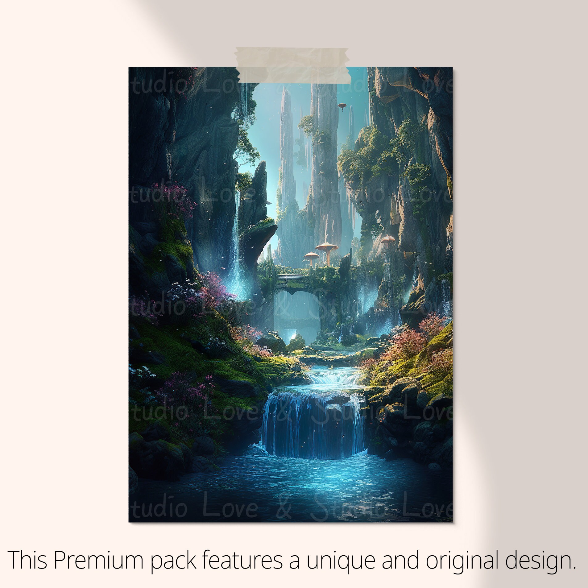 25 Hidden Realm Digital Paper, Fantasy World Background Pack. Digital ...