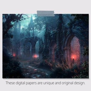 25 Lost City Ruins Digital Paper, Printable Fantasy Background, Eternal ...