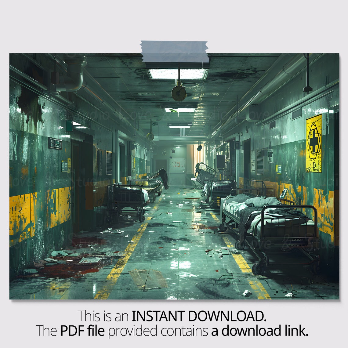 25 Pandemic Outbreak Digital Paper, Dystopian, Post Apocalyptic Artwork ...