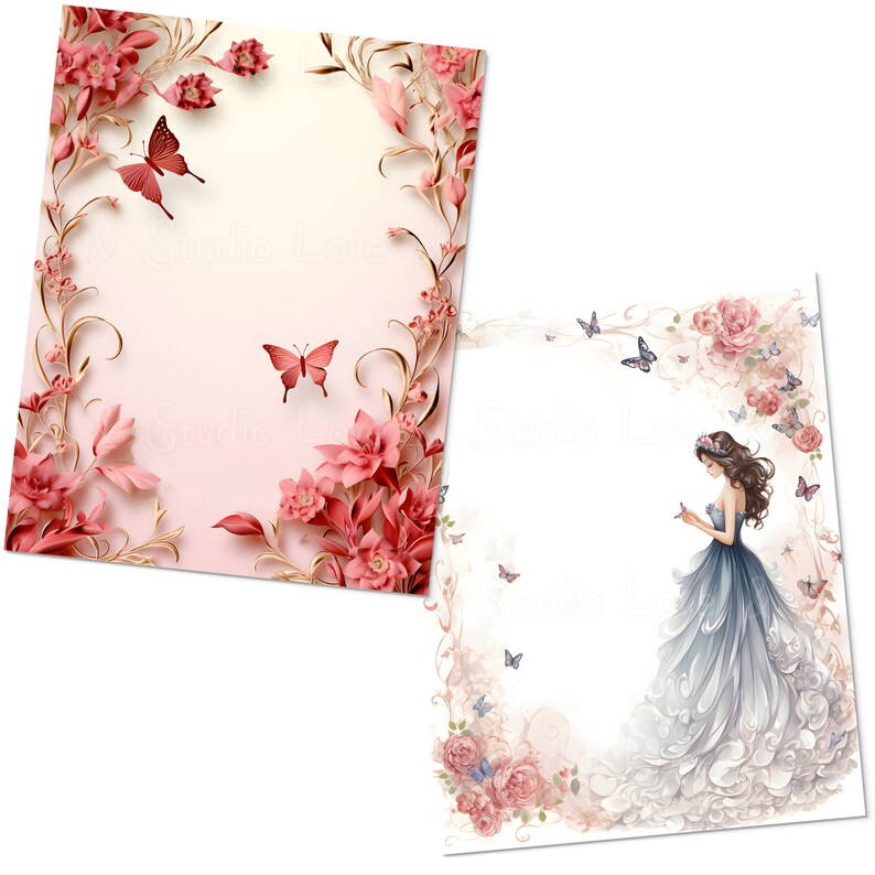 25 Love Letters Printable Letter Paper Valentine's Day - Etsy