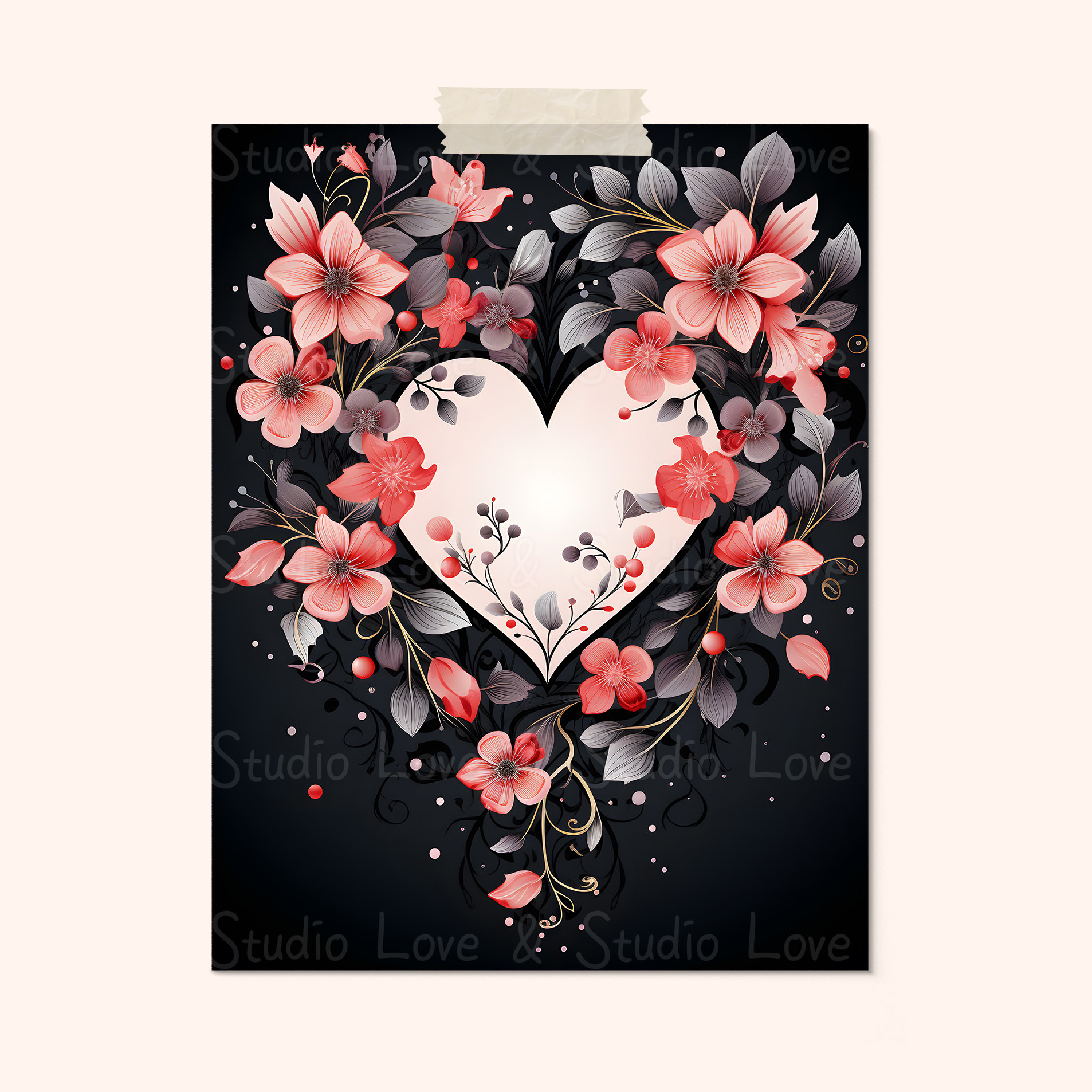 25 Heart and Arrow Printable Letter Paper, Valentine's Day Page Border ...