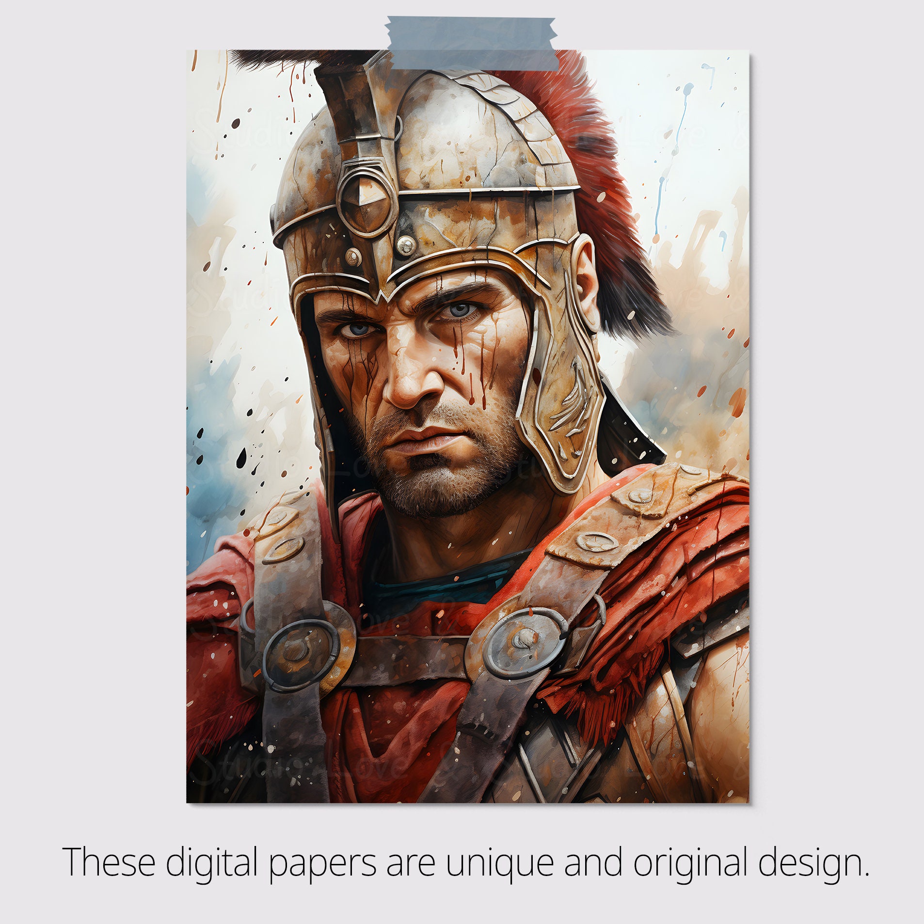 25 Hero/heroine Digital Paper, Printable Fantasy Background, Magical ...