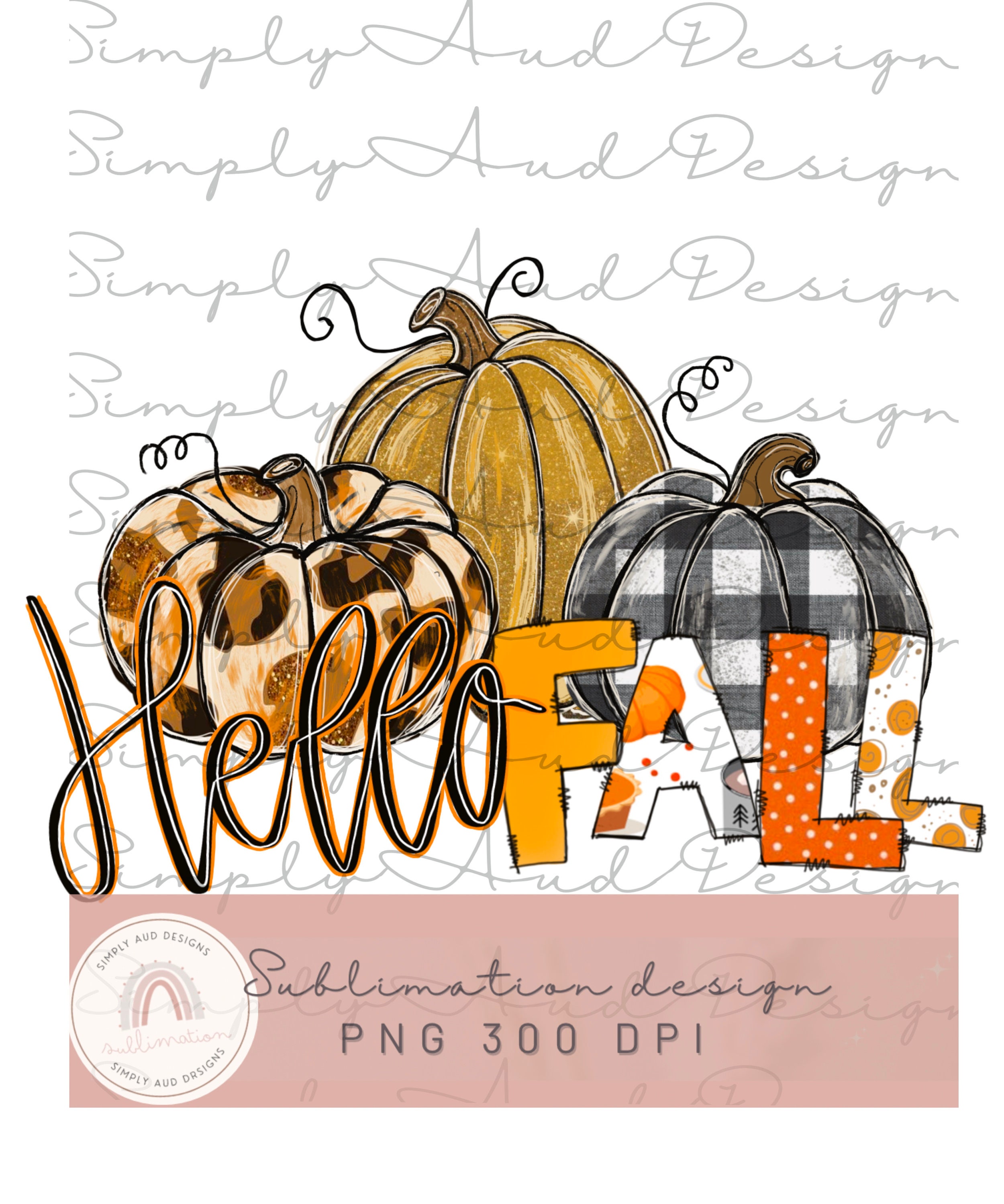 Hello Fall Png Sublimation Instant Download - Etsy