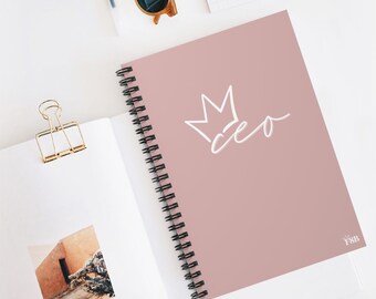 Female CEO Spiral Notebook entrepreneur Notebook, Female Boss Gift ...