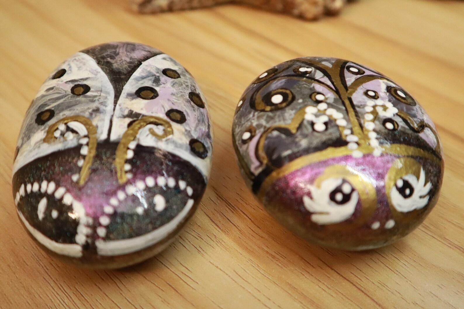 6 Ladybug Decorative Rocks Using Hydro Dipping. - Etsy