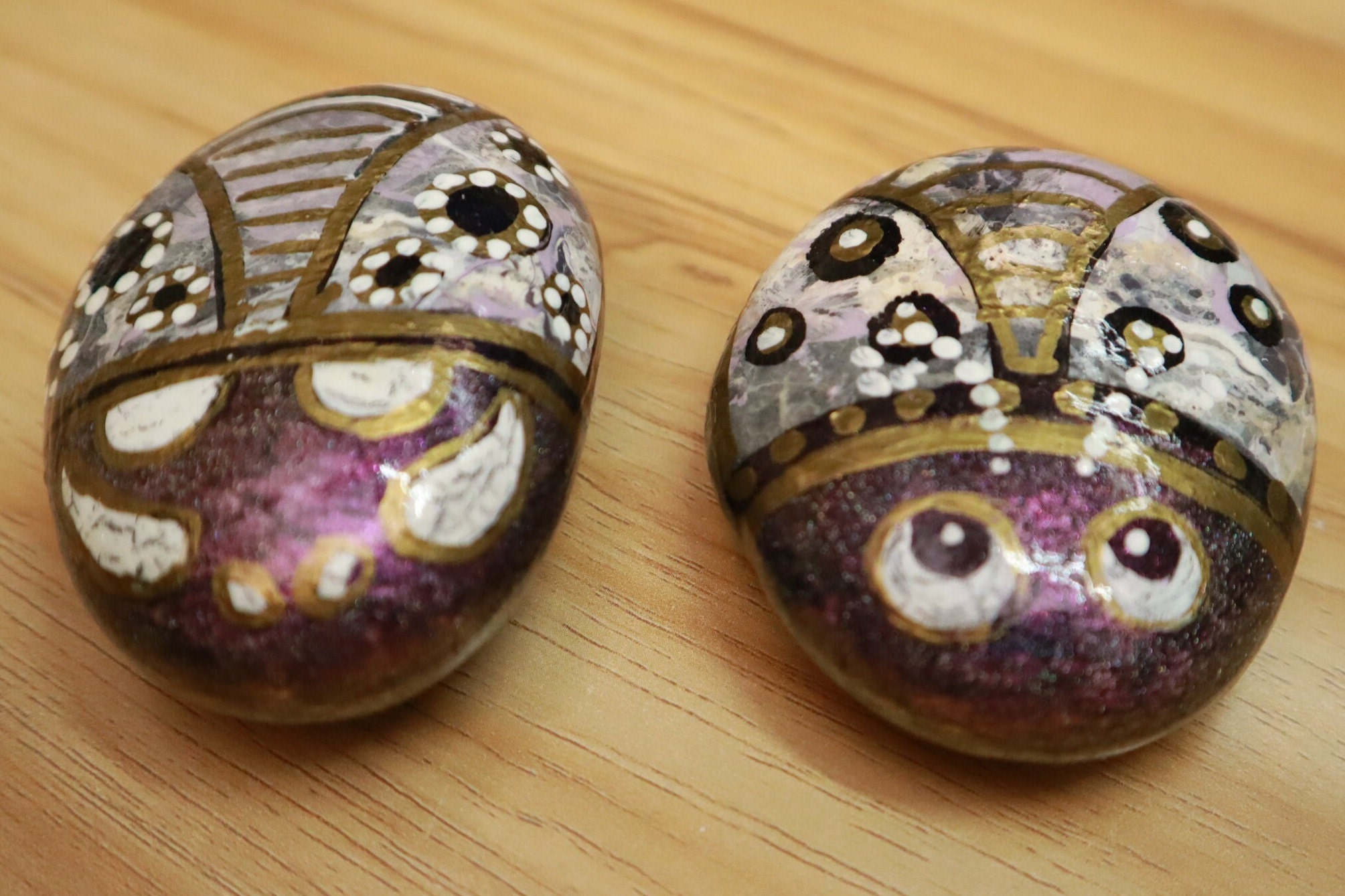 6 Ladybug Decorative Rocks Using Hydro Dipping. - Etsy