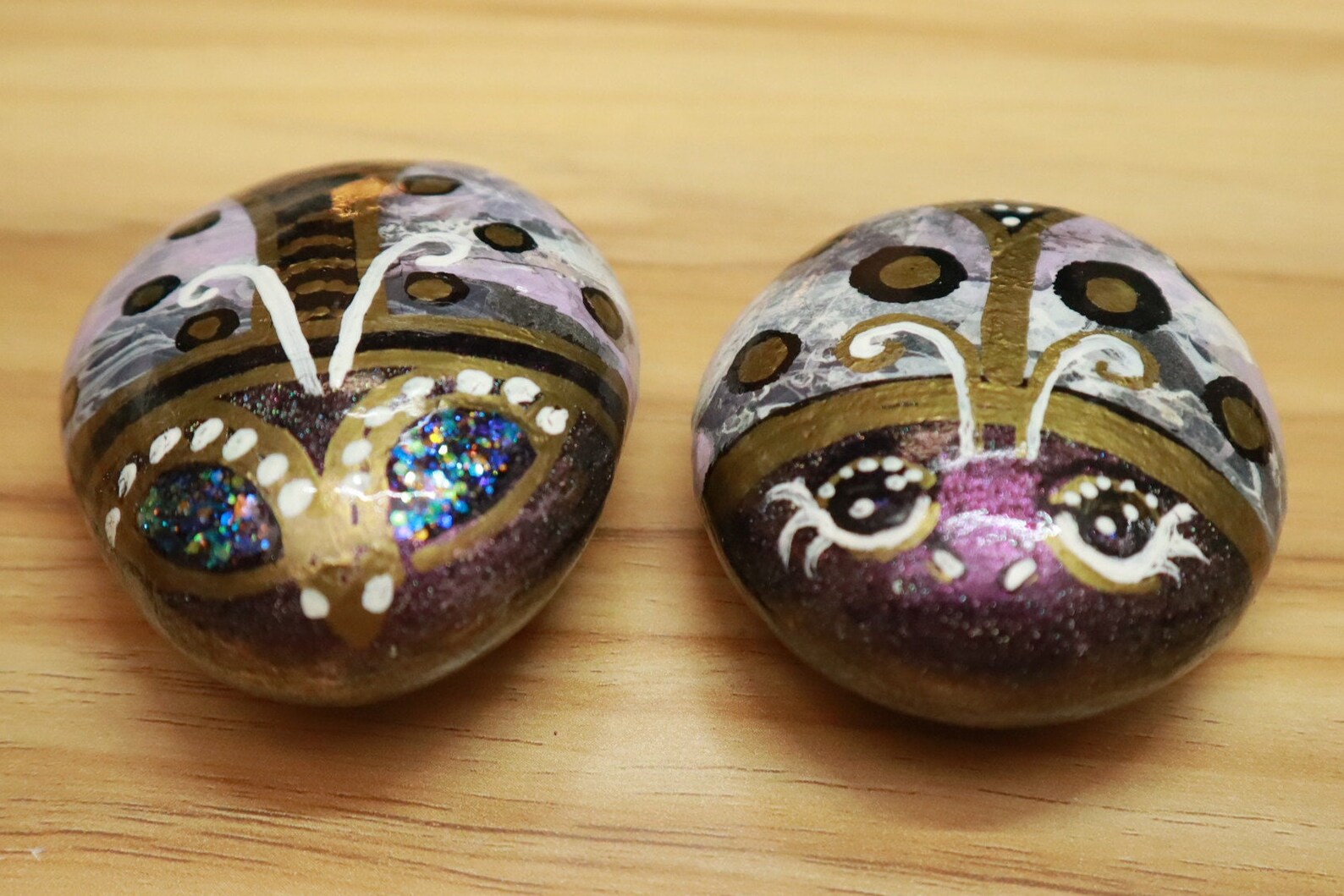 6 Ladybug Decorative Rocks Using Hydro Dipping. - Etsy