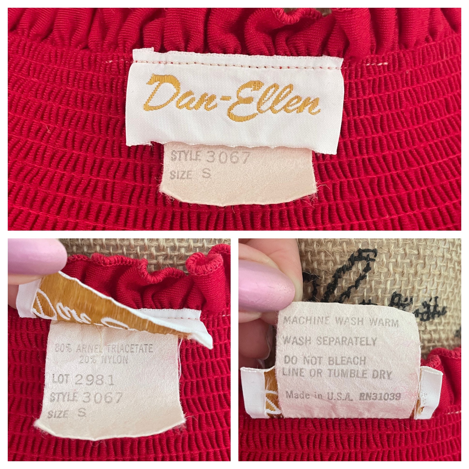 1970s Red Housecoat Bathrobe Dan Ellen XS - Etsy