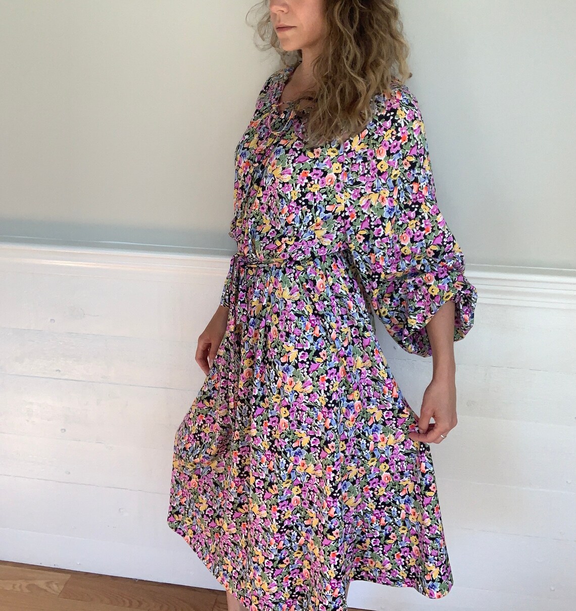 Robe paysanne florale des années 1960 Mumu - Etsy France