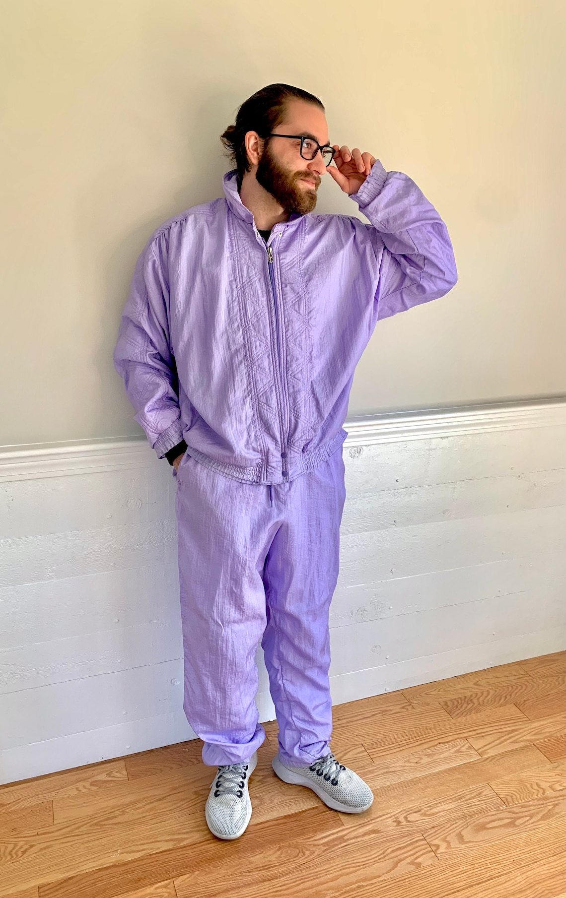 1990s Shell Suit Windbreaker Tracksuit Pastel Purple | Etsy
