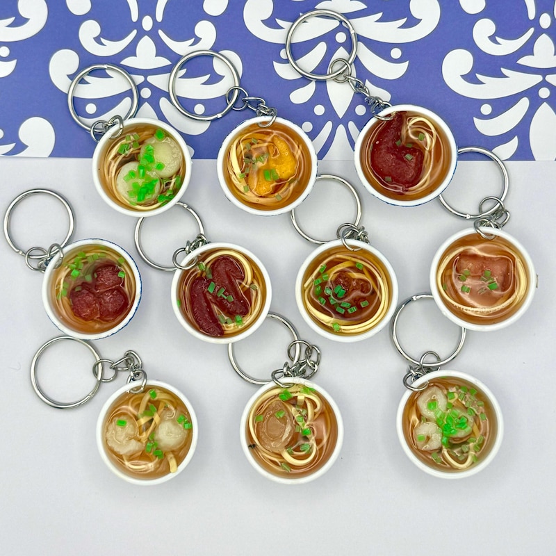 Noodle Keychain - Etsy