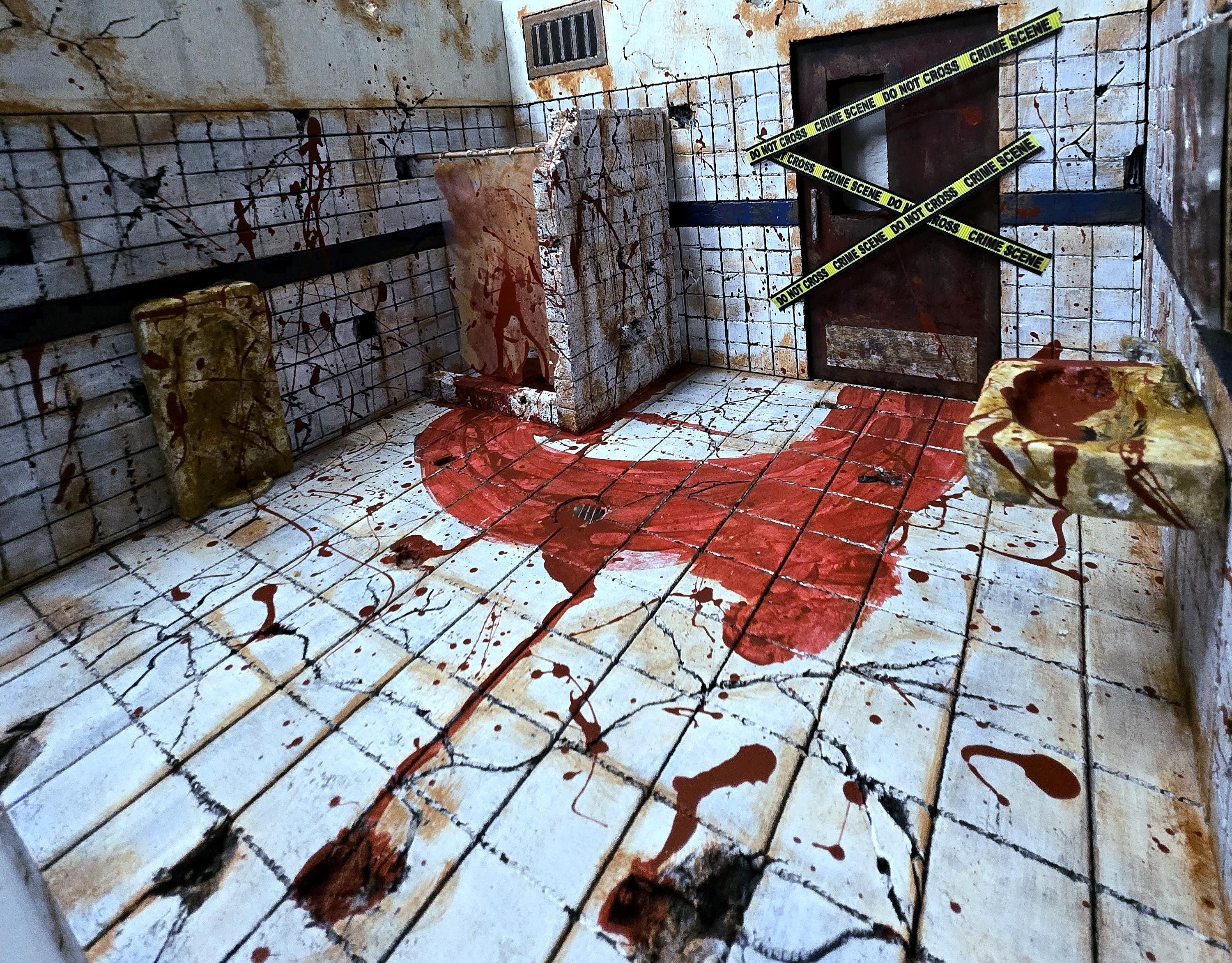 Modular 1:12 Scale Crime Scene/horror Abandoned Bathroom Diorama. - Etsy
