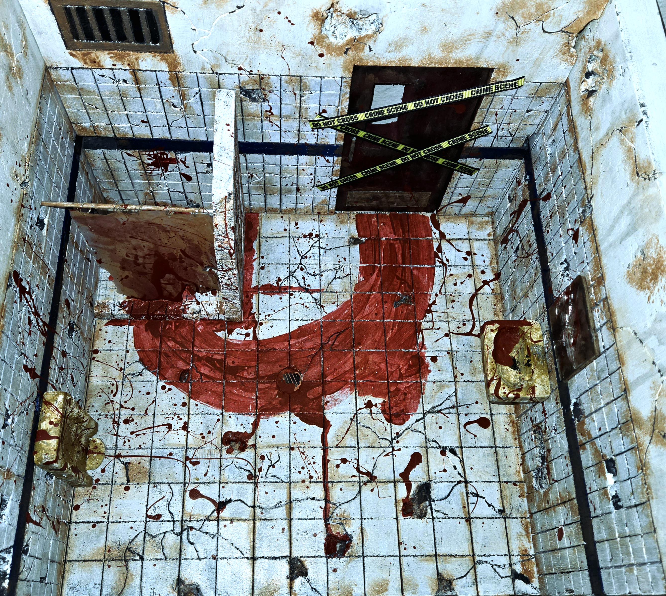 Modular 1:12 Scale Crime Scene/horror Abandoned Bathroom Diorama. - Etsy