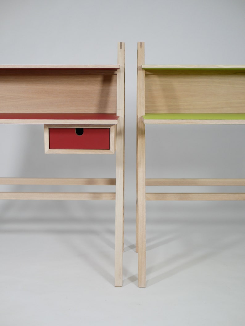 Mid Century Modern Desk, Office Linoleum Surface Desk, Linoleum Surface ...