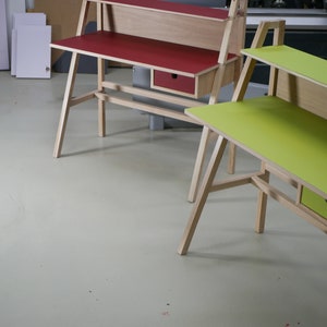 Mid Century Modern Desk, Office Linoleum Surface Desk, Linoleum Surface ...