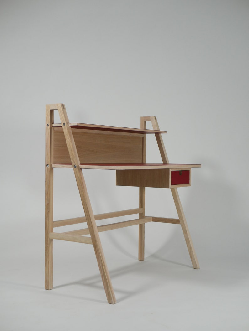 Mid Century Modern Desk, Office Linoleum Surface Desk, Linoleum Surface ...