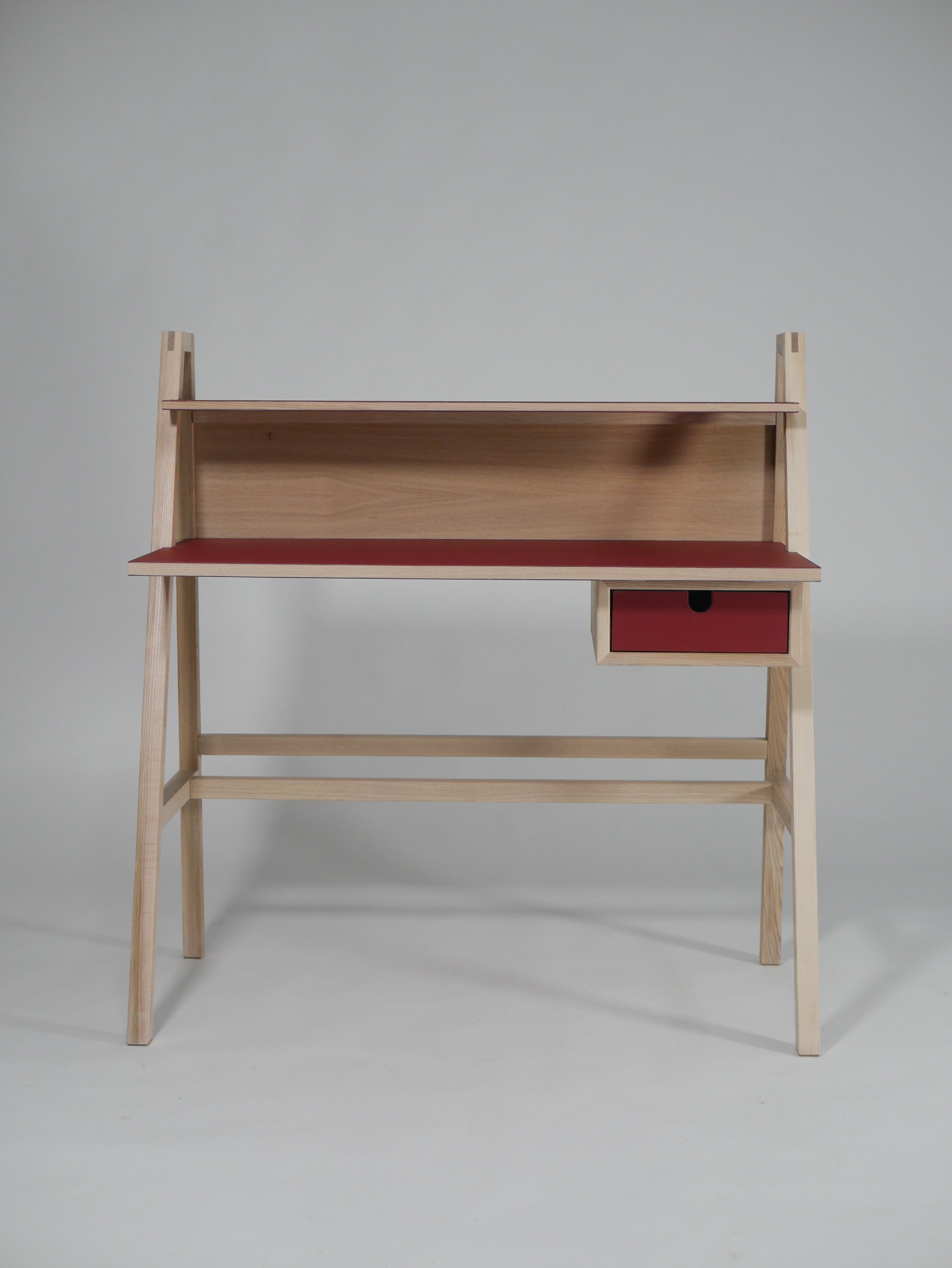 Mid Century Modern Desk, Office Linoleum Surface Desk, Linoleum Surface ...