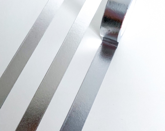 Silver Foil Metallic Washi Tape - 15mm X 10m - Etsy