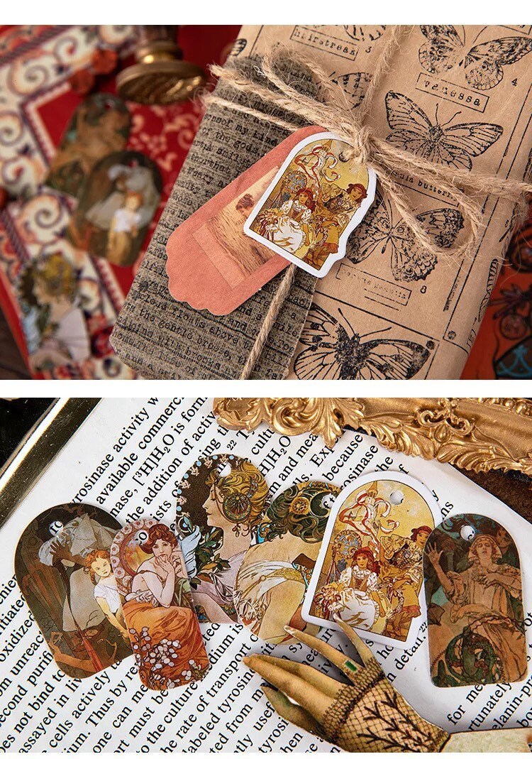 Vintage Girl Sticker Pack 46pcs Whimsical Fashion - Etsy